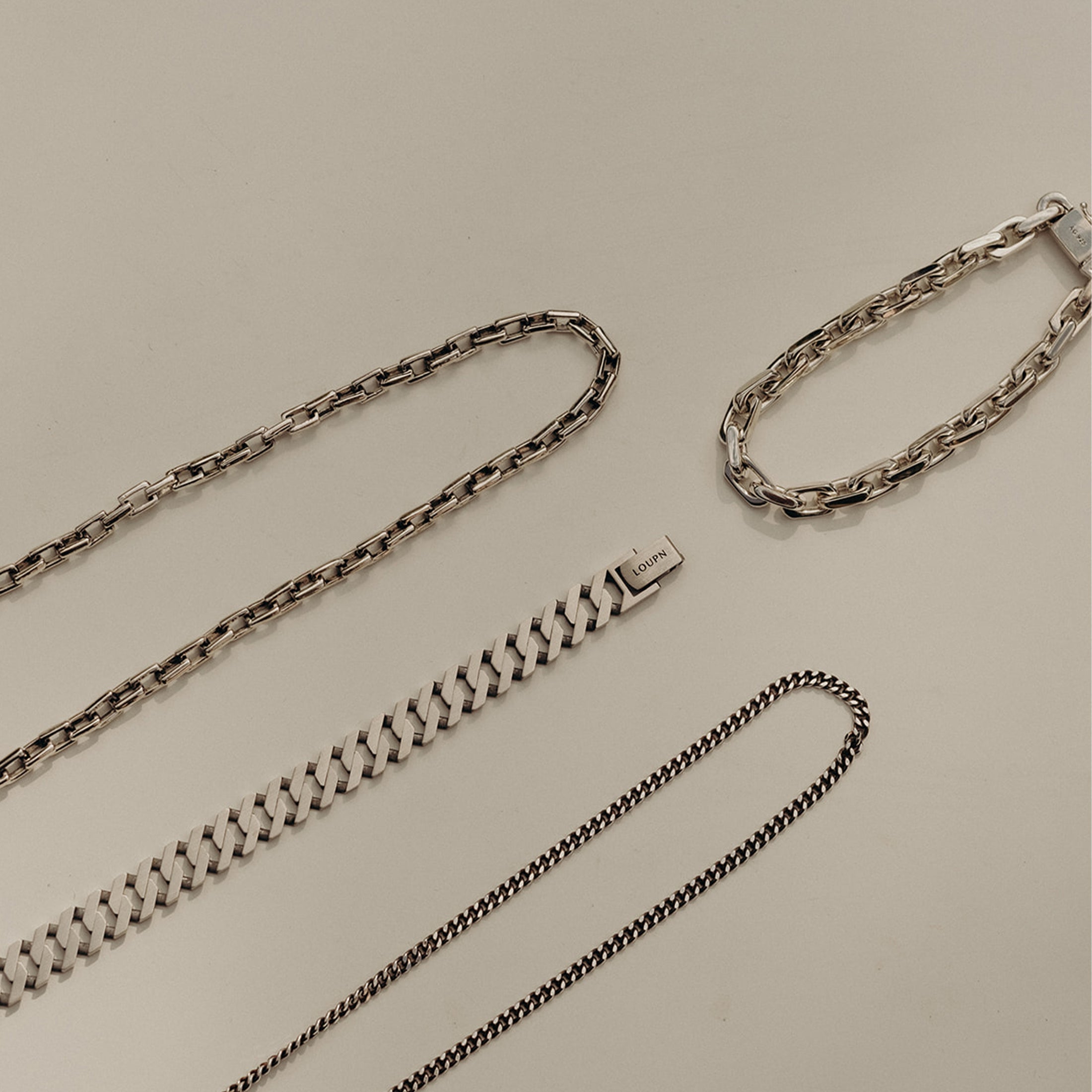 Thin Cuban Chain Necklace - Sterling Silver 3.5 mm – LOUPN